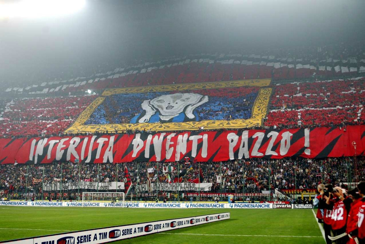 le coreografie dei derby milan inter — Postimages