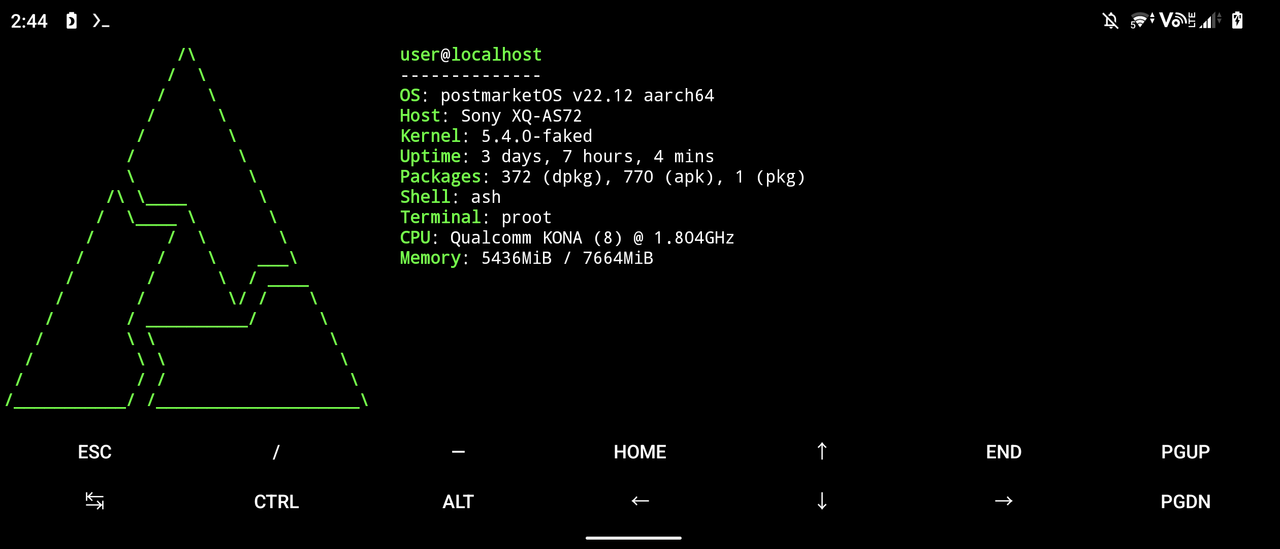 An experiment of running postmarketOS on Android with Termux Proot ...