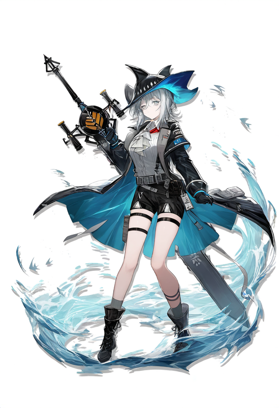 depth of field 1girl faust limbus company short hair skadi arknights c ...