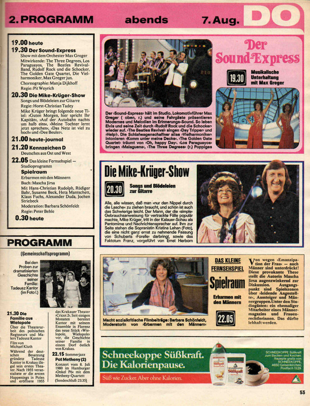 Die Mike Krüger Show (07 08 1980 — Postimages