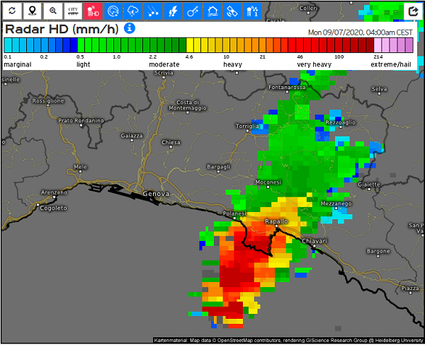 7 settembre 2020: alba di pioggia