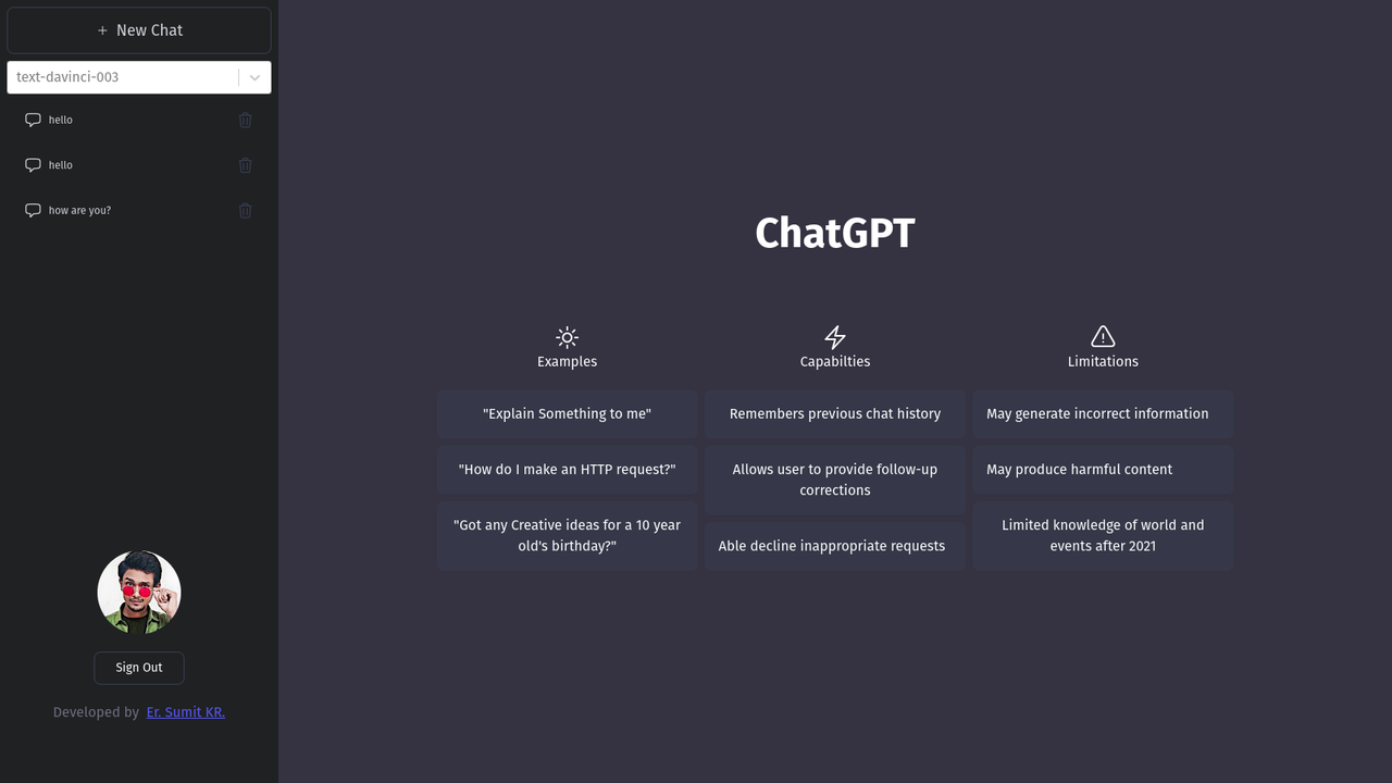 GitHub - sumitKcs/chatgpt-clone: ChatGPT (Chat Generative Pre-trained Transformer) is a chatbot ...
