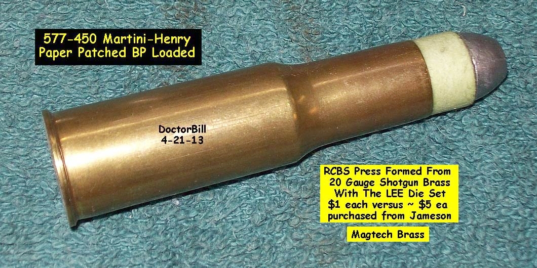 .577-450 Brass made from Magtech 24 ga Brass and LEE Die | Gunboards Forums