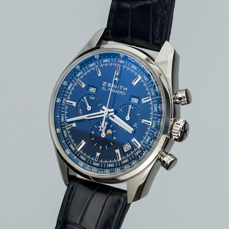 Zenith El Primero Chronograph 42 Full Calendar Moonphase ref 03 2097 ...