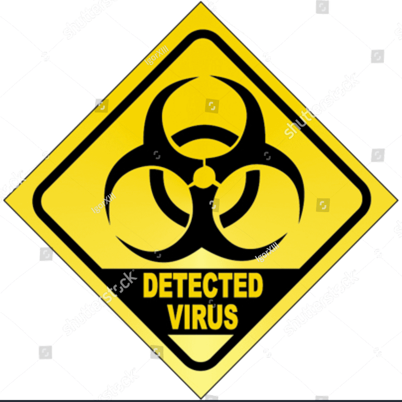 stock vector virus detected biohazard vector sign 6167224 — Postimages