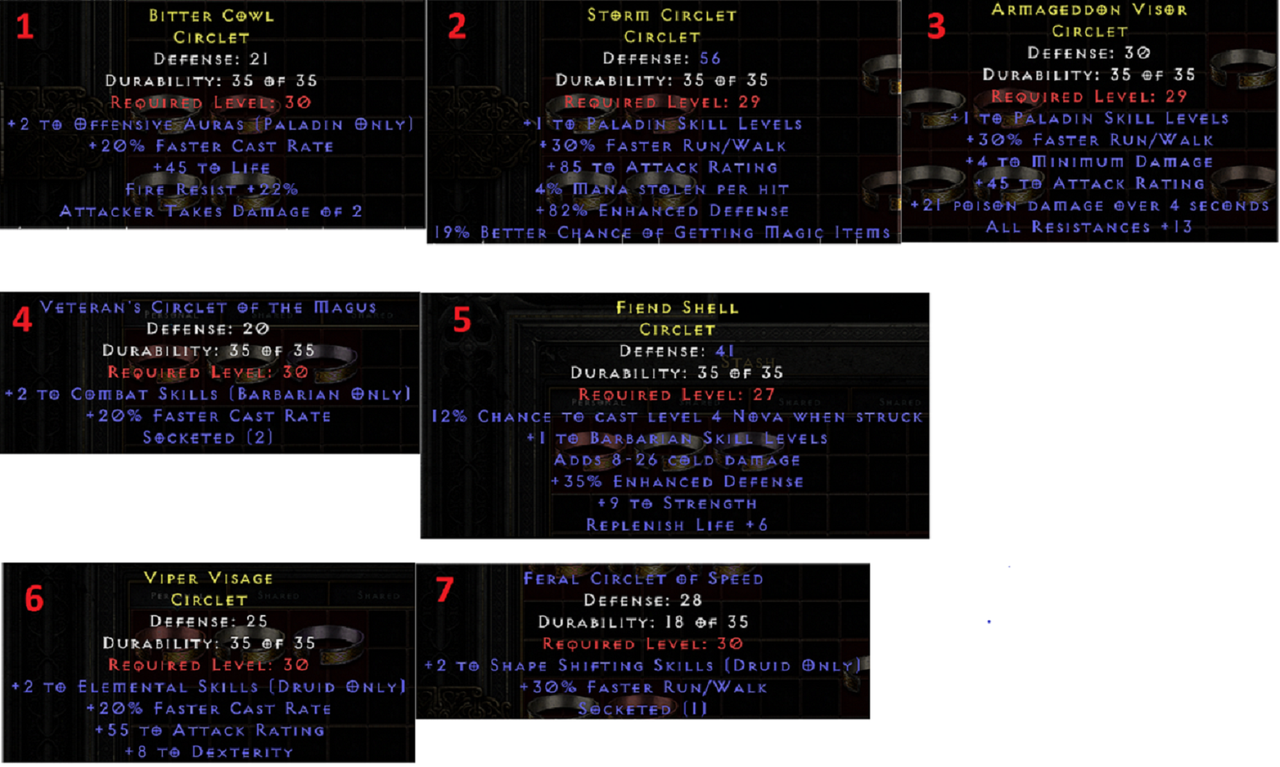 ## Some Nice Lld Circlets ## - Topic - d2jsp