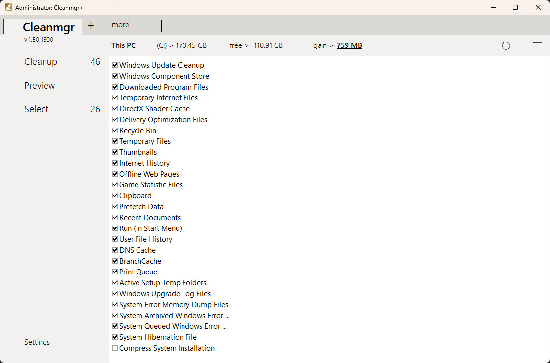 Cleanmgr+ 1.50.1300 (Tiện ích dọn rác cho Windows rất mạnh) | VN-Zoom | Cộng đồng Chia Sẻ Kiến ...