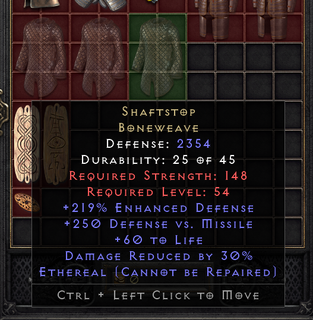 == Eth Upped Shaftstop Shop == - Topic - d2jsp