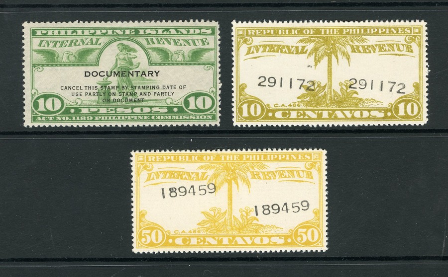 Filippine Isole entrate interne (pesos/centavos) set di 3