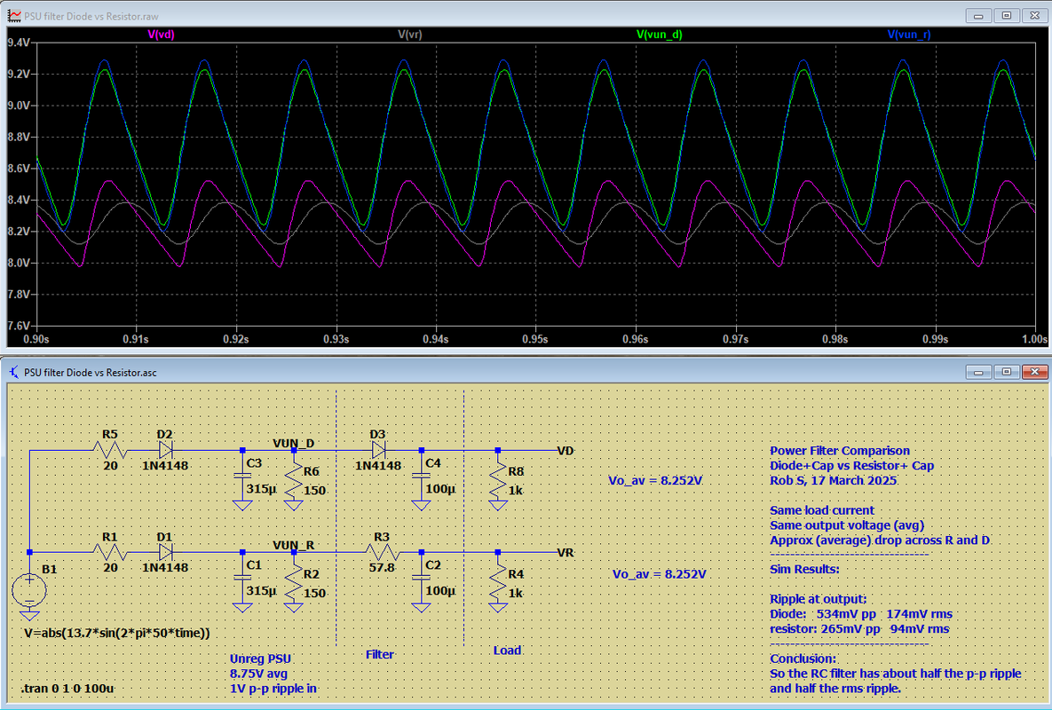 PSU Filter Diode vs Resistor — Postimages