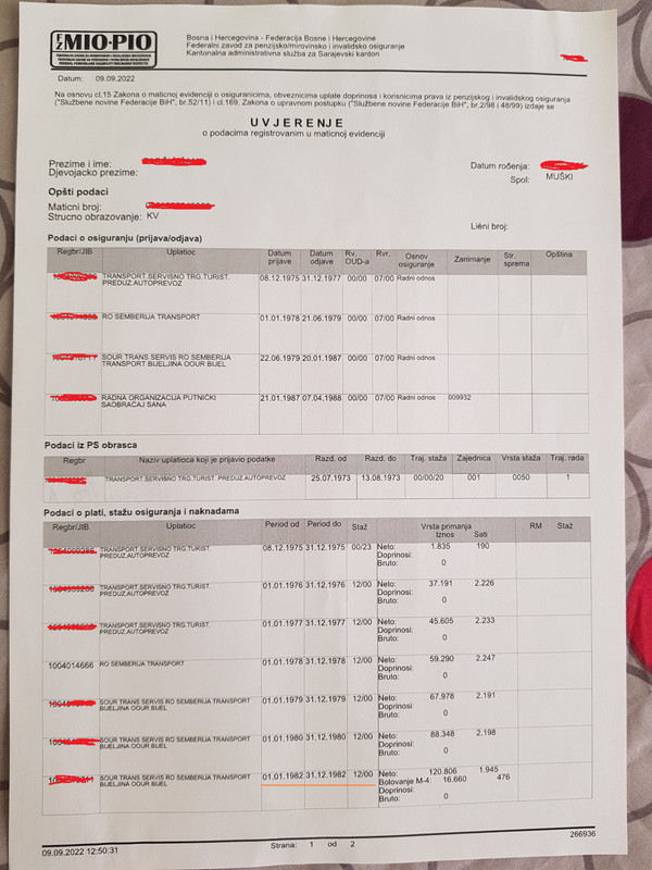 Potvrda o radnom stažu - Forum Klix.ba