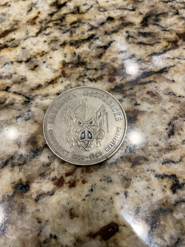 Found this Arkansas Razorback commemorative coin | SEC Rant