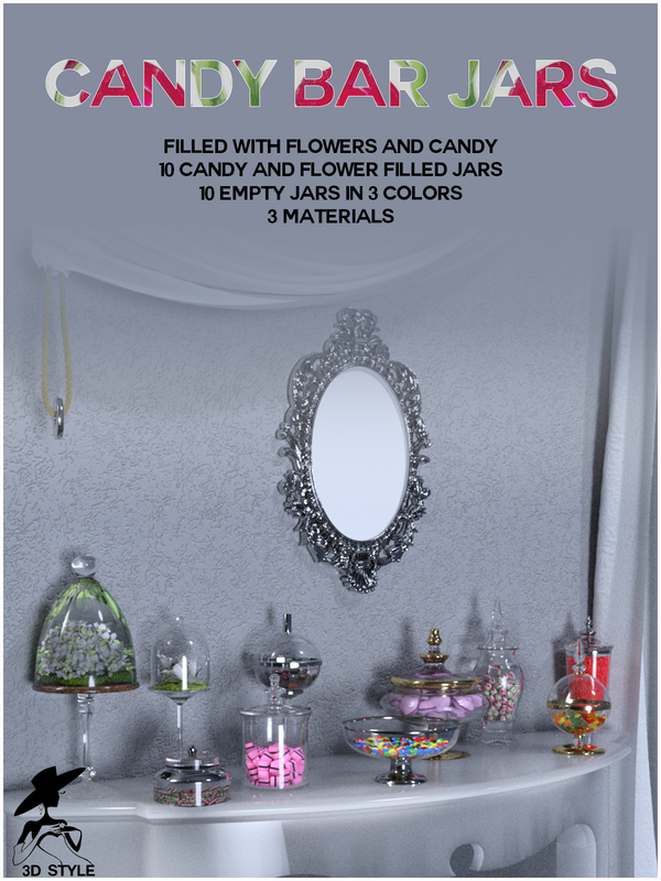 Candy Bar Jars (DS) 2025 - Free Daz 3D Models