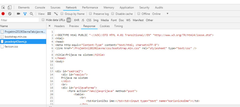 Jsp Eclipse Dynamic Web Project Javascript File Doesnt Contain Javascript Code But Code From