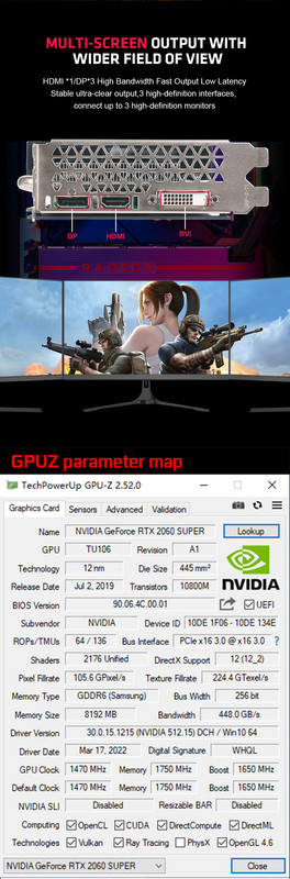 ELSA Tarjetas de Video Nvidia ELSA RTX 2060 SUPER 8GB 4k | falabella.com