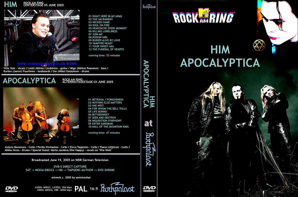 APOCALIPTICA rock am ring dvd — Postimages