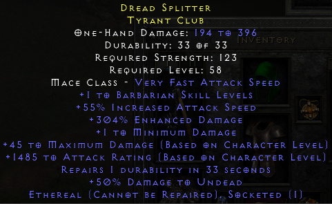 Gg Eth/rep Melee Weapon Ft Tyrant Fools Club - Topic - d2jsp