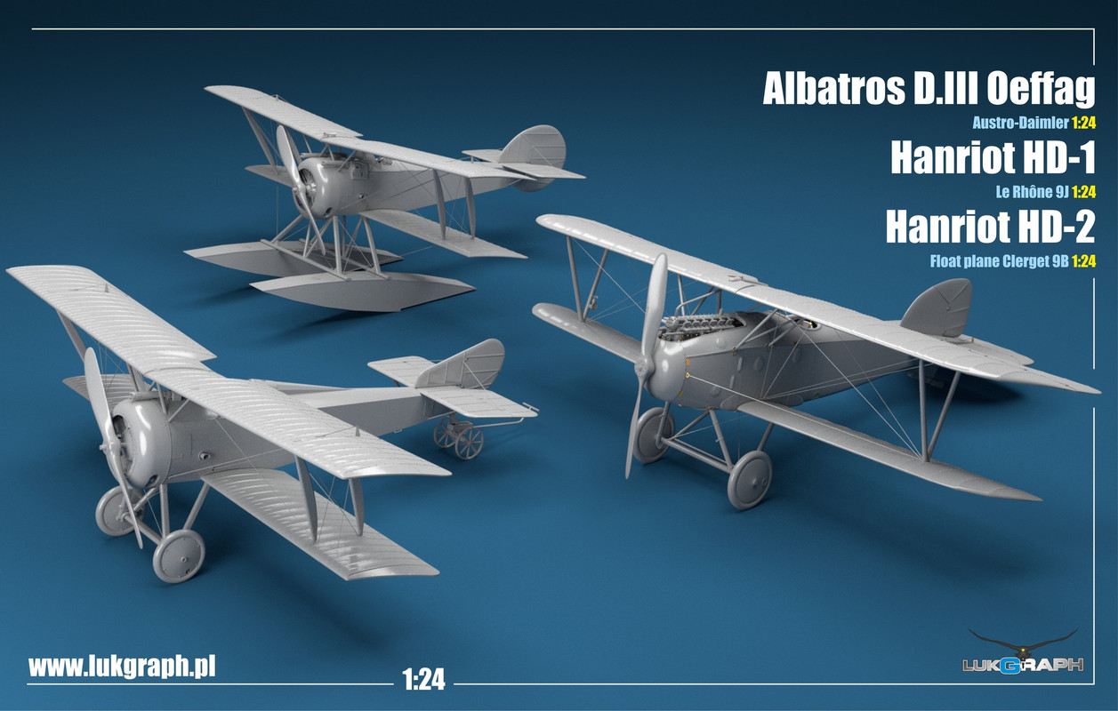 1/24 & 1/16 - Hanriot-Dupont HD-1 & HD-2 resin kits by LukGraph - 1/24 ...