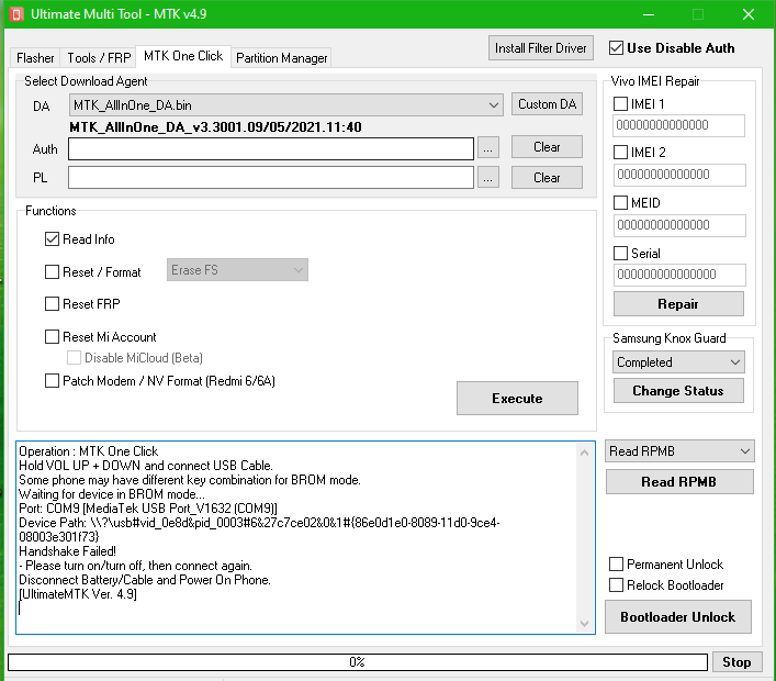 umt mtk handshake failed - GSM-Forum