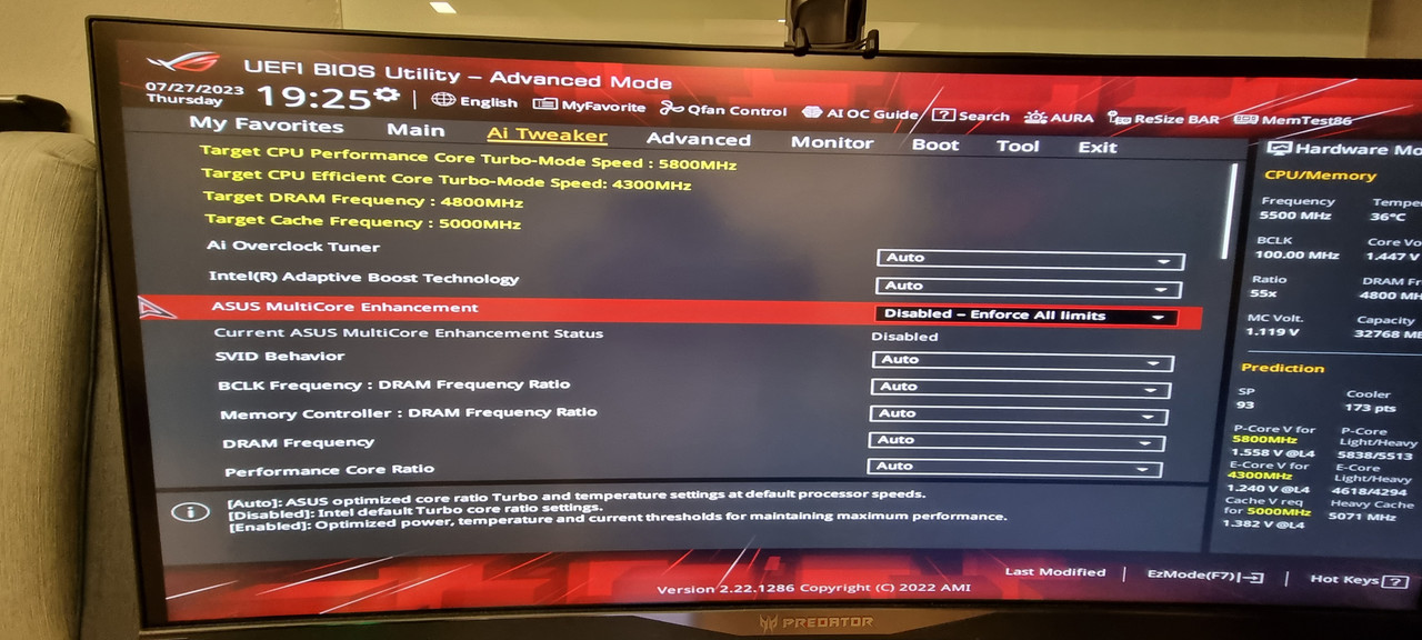 BIOS MCE Disabled — Postimages