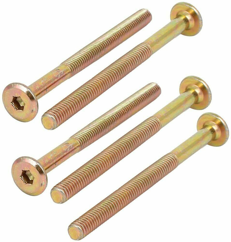 M8 Flat Head Hex Socket Hexagon Furniture Bolts Connector Fastener Semi ...
