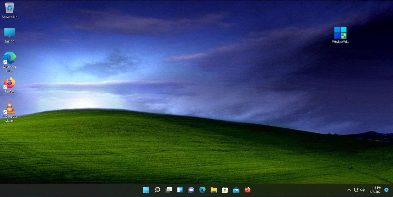 I applied the Windows XP wallpaper yesterday night before going to ...