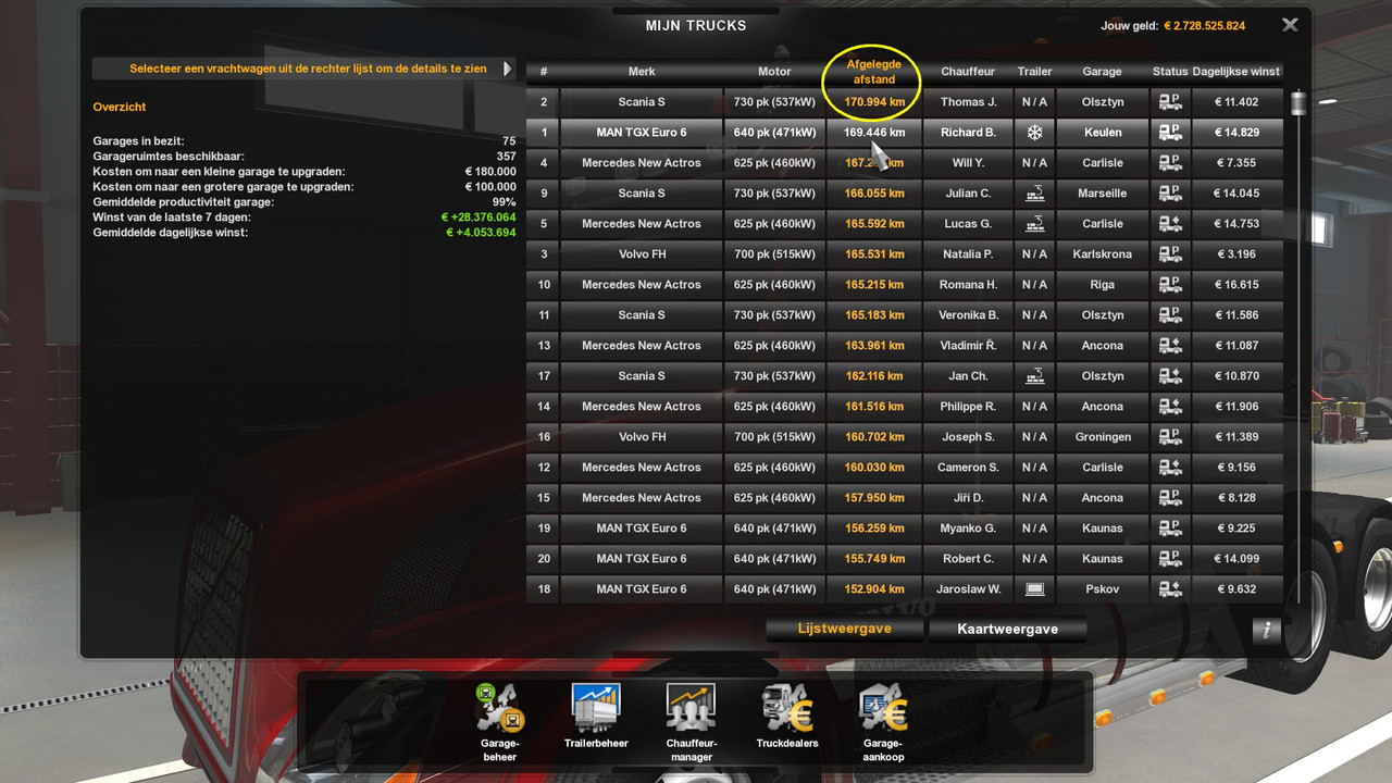 My Trucks sort distance — Postimages