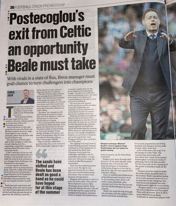 Opportunity that Beale must seize | FollowFollow.com