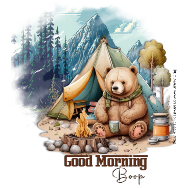 camp tent fire bear mountain — Postimages