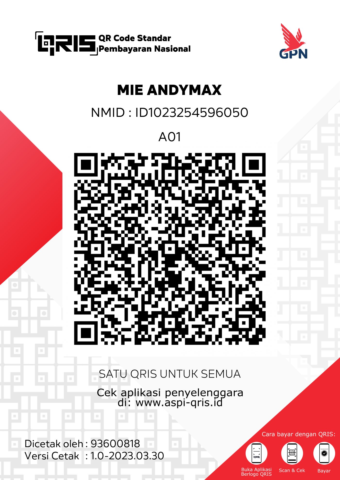 QR PAY 7 MIE ANDYMAX CATURWIN — Postimages
