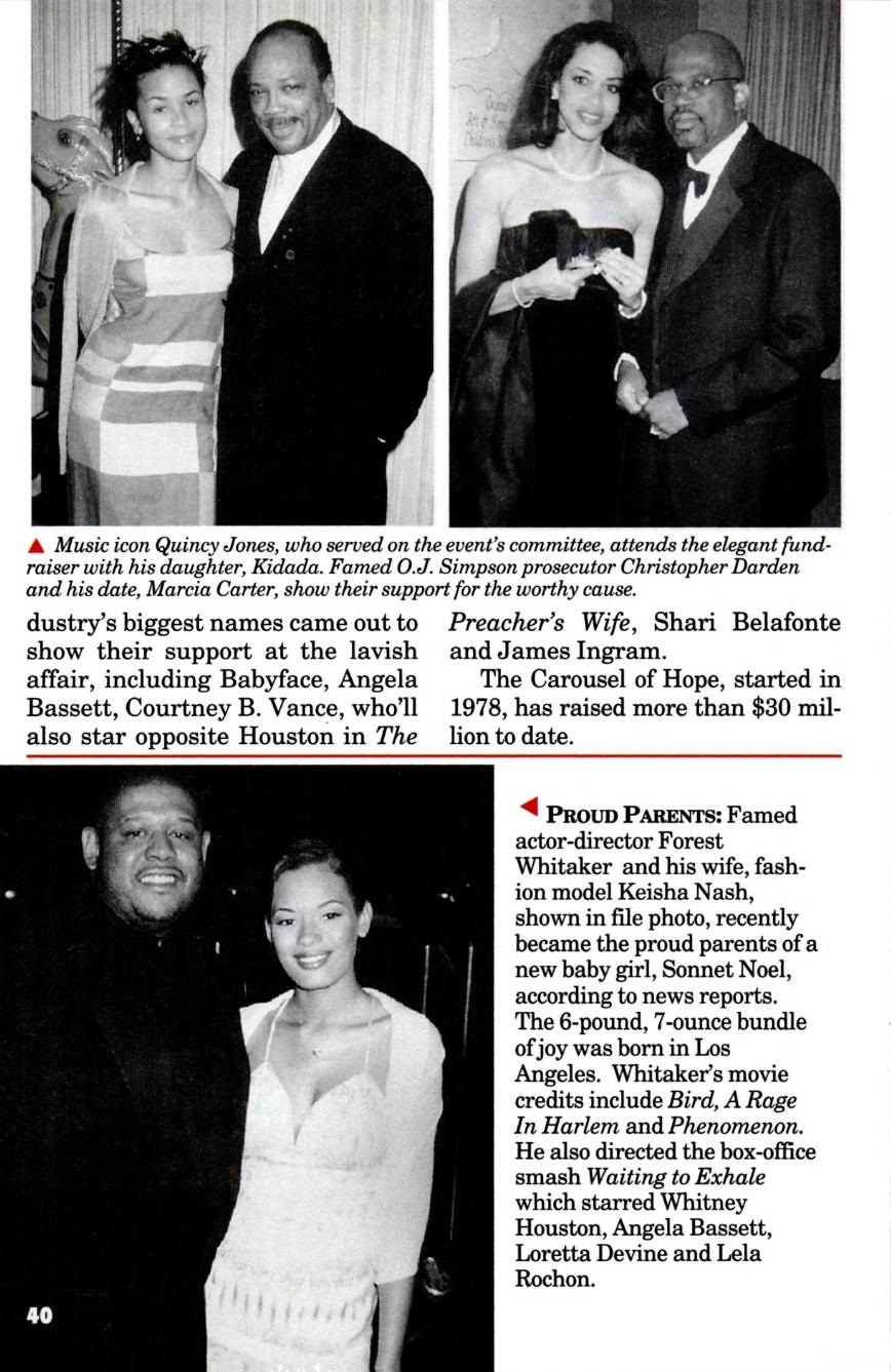 "Whitney Honored At 12th Annual Carousel Of Hope" JET Magazine November ...