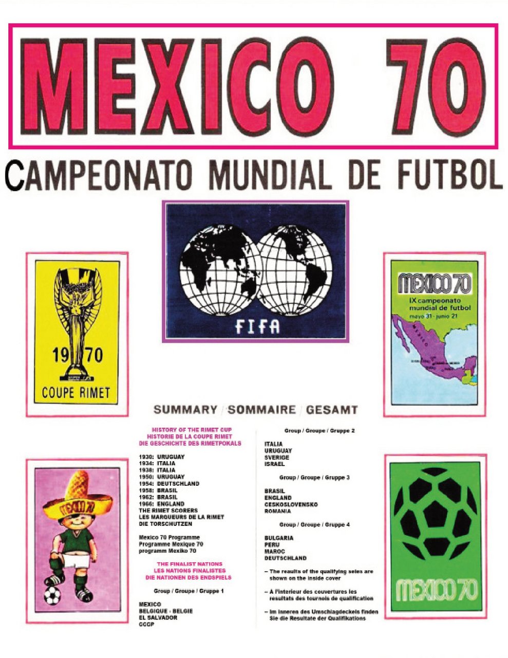 Album Panini Mexico 1970 03 — Postimages