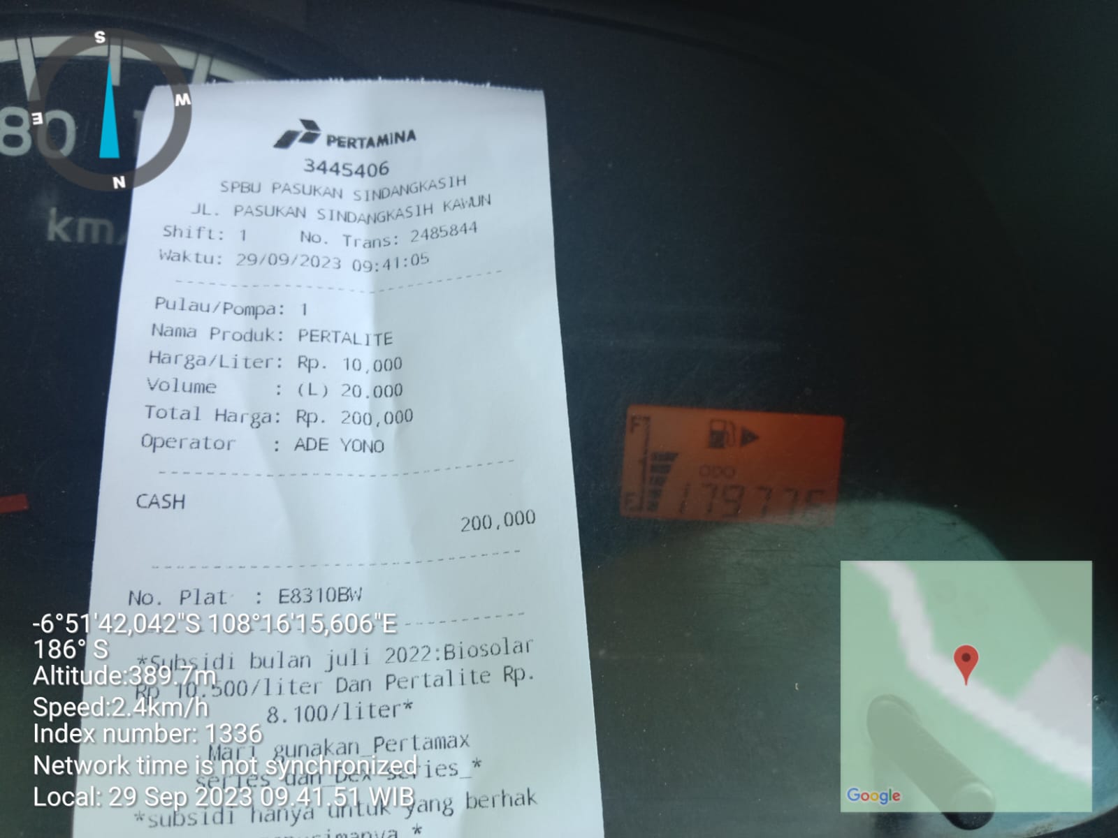 BAR DAN NOTA SETELAH DIISI — Postimages