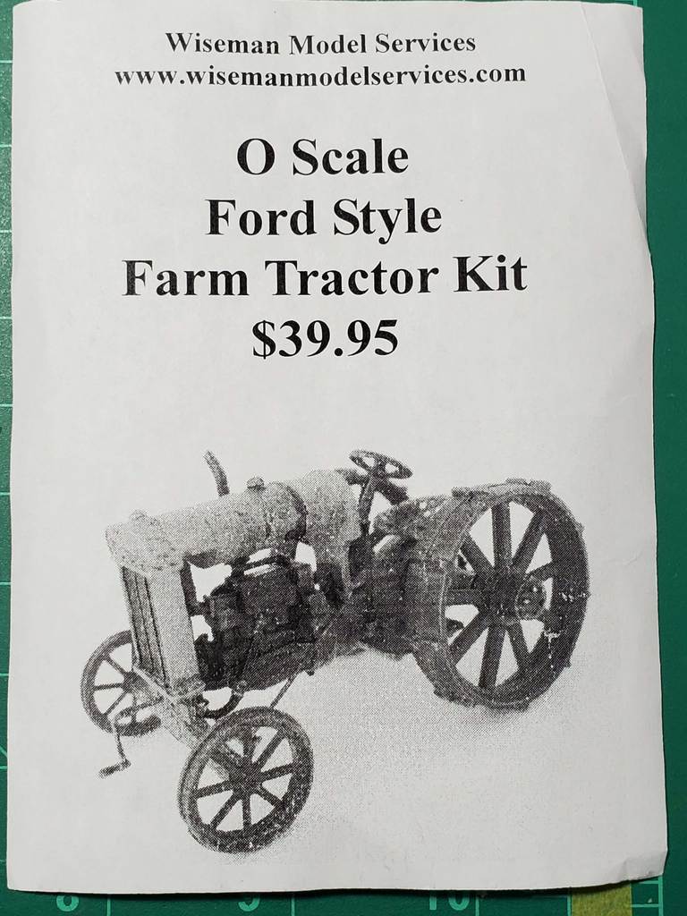 Wiseman Model Services O Scale Ford Style Tractor - Work In Progress ...