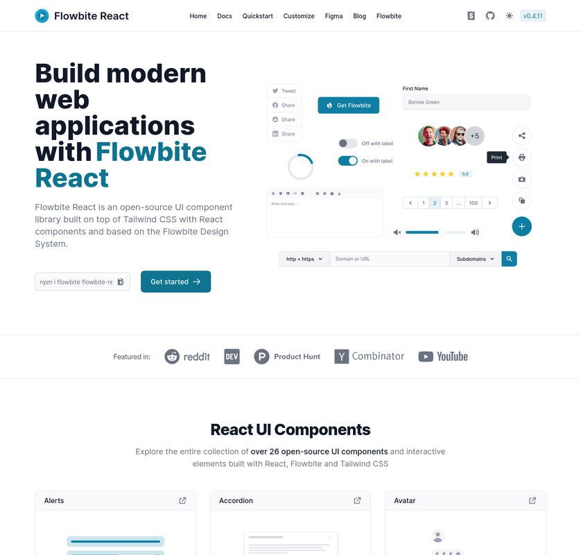 Flowbite React Build React Apps With Tailwind Css Components