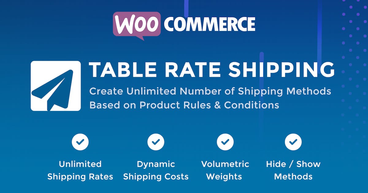 WooCommerce Table Rate Shipping Wordpress – Bliter GPL
