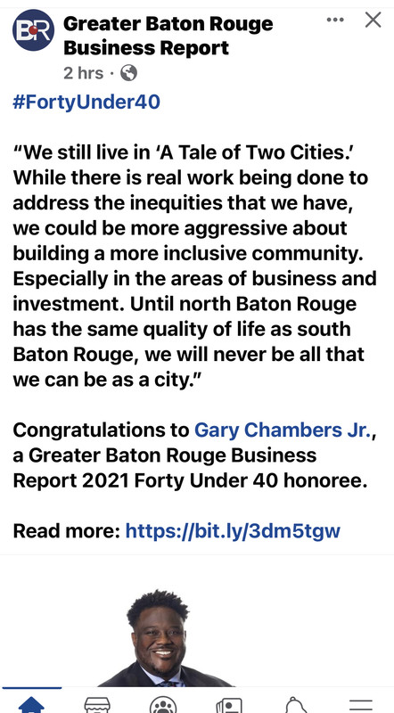 The Baton Rouge Business Report has named Gary Chambers as one of its ...
