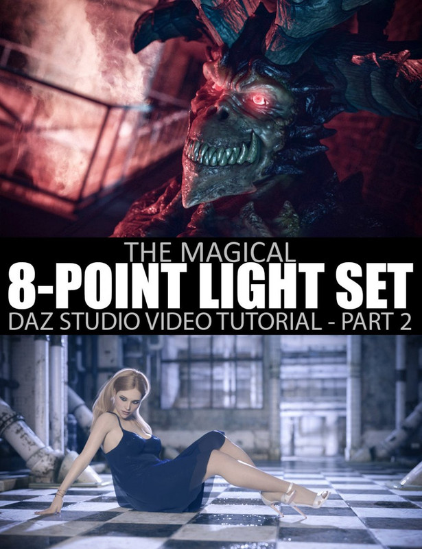 The Magical 8-Point Light Set - Part 2 - DAZ Studio Tutorial 2025 - Free Daz 3D Models