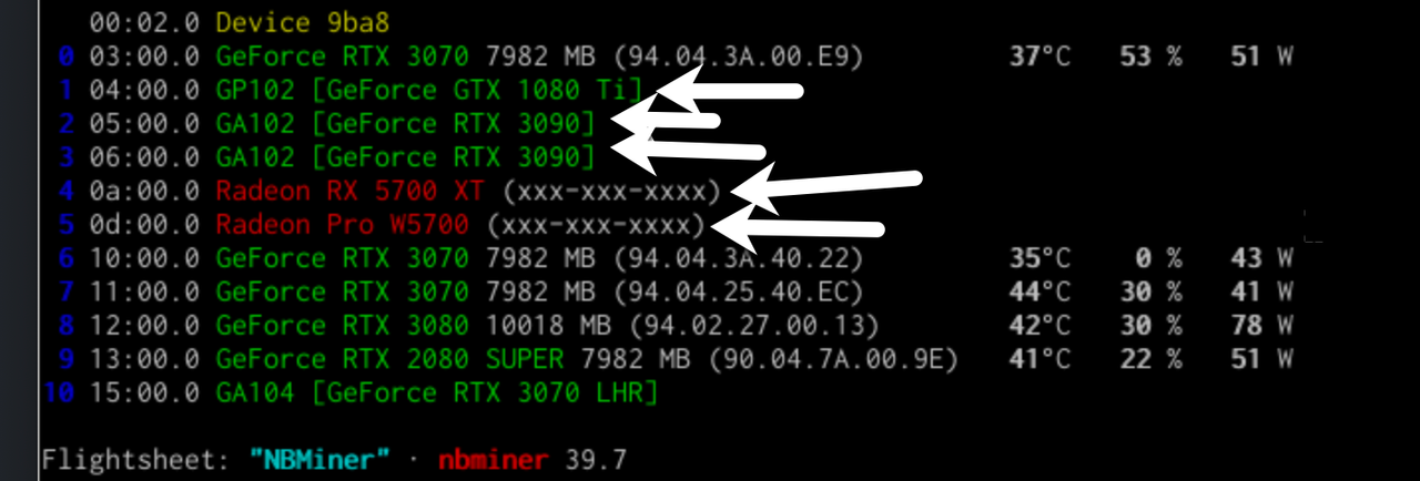 HiveOS: Added LHR card and miner won't start "Can't start T-rex, can't initialize CUDA engine ...