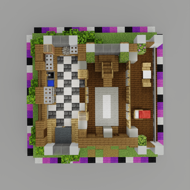 One Chunk Modern Cabin Minecraft Map
