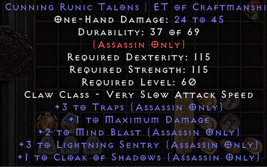 6ls Cunning Runic Talons - Topic - d2jsp