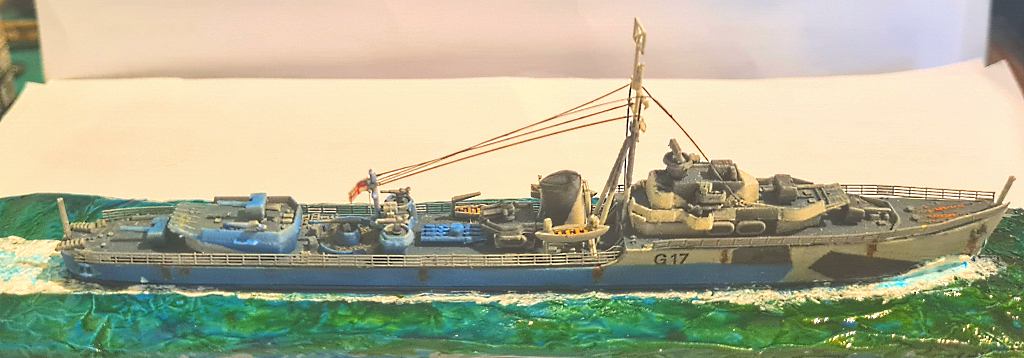 Tamiya 1/700 'O' Class British destroyer - H.M.S. Onslow - Ready for ...