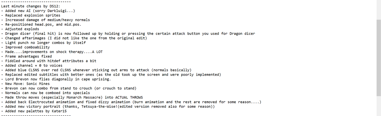 Lord Brevon V3 Revamped - [ RELEASES ] - Mugen Free For All