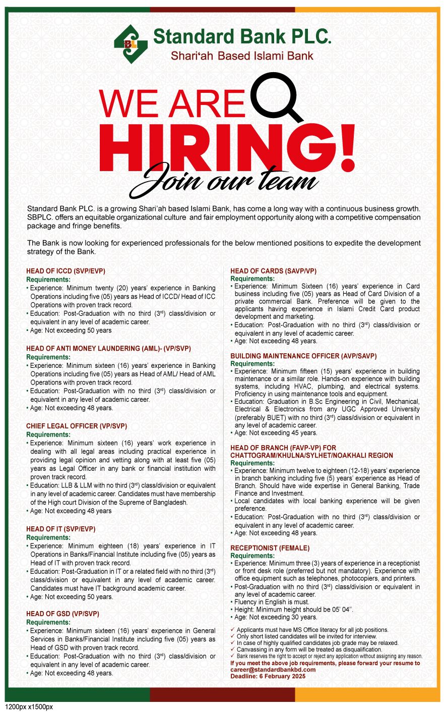 SBL Job Circular — Postimages