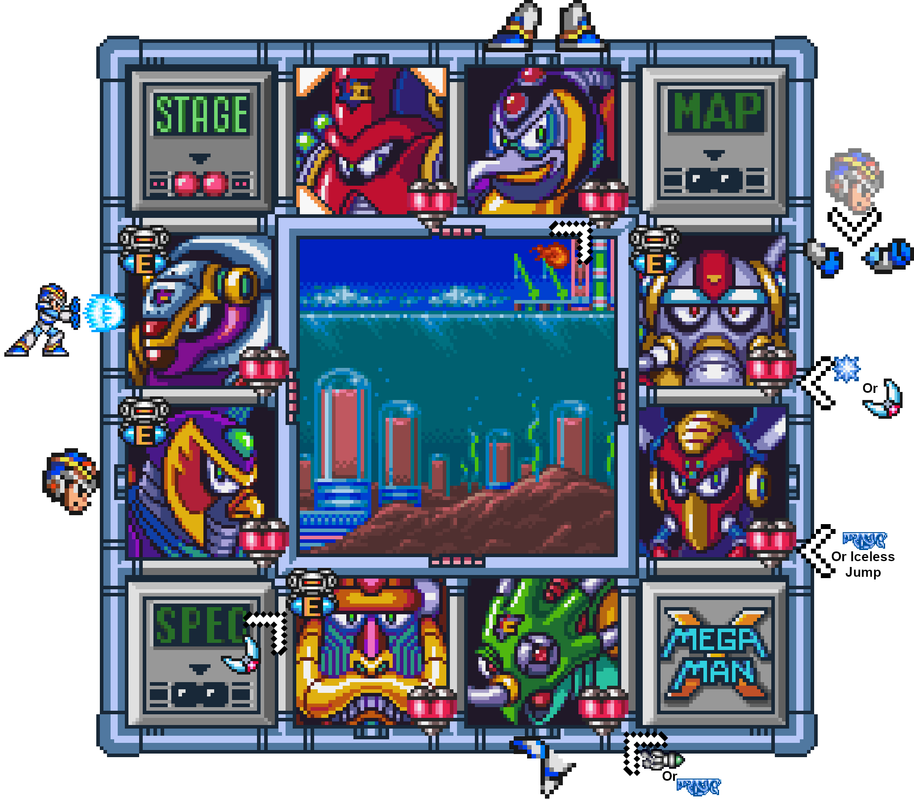 Mega Max X Items/Upgrades Map : r/Megaman