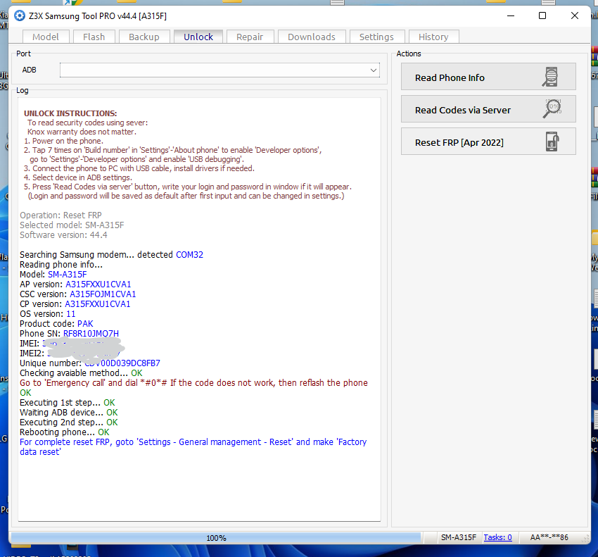 samsung a31 frp android 11 z3x Done [Done] - GSM-Forum