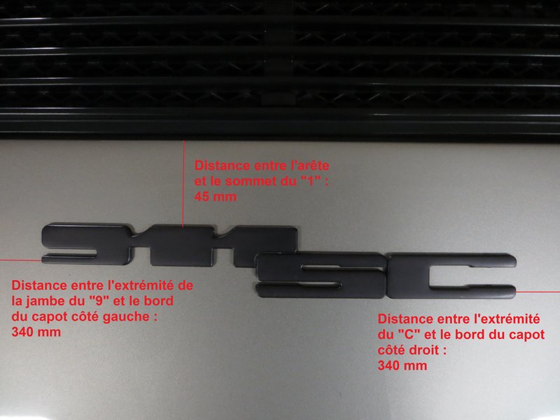 Positions des logos sur capot