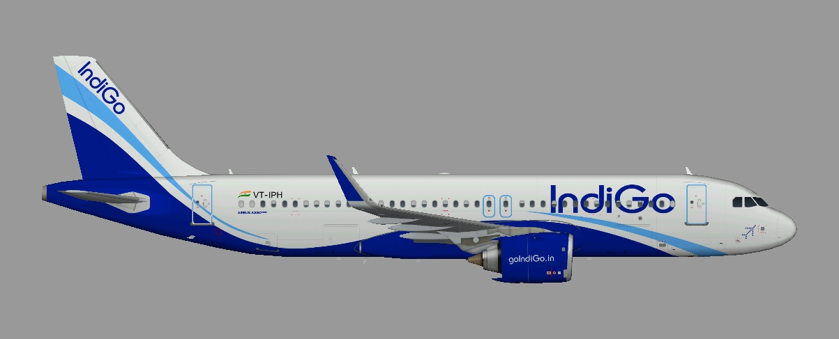 Airbus A320neo Indigo VT-IIG + VT-IPH + VT-ISP – Azure AI