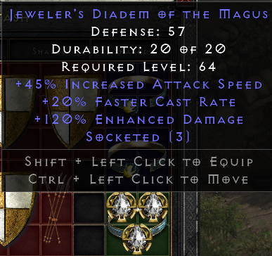 Jeweler's Diadem Of The Magus - 20fcr W/ 3x 40/15 - Topic - d2jsp