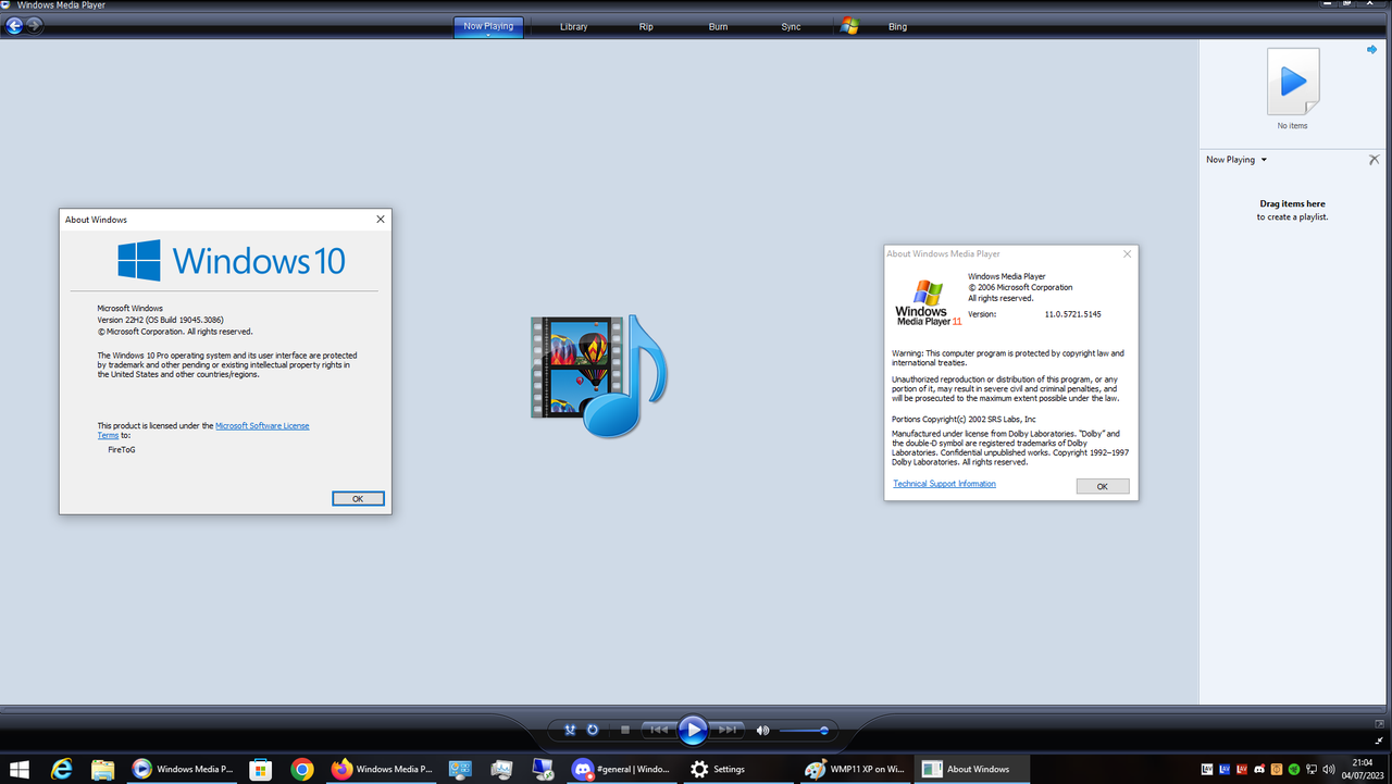 Windows Media Player 11 Xp